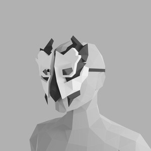 Mech Halfmask PAPERCRAFT MASK PDF Pattern, Bird 3D Costume, Printable ...