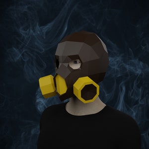 Papercraft MASK GAS, 3D Paper Costume Template, Diy Paper Craft, Make ...