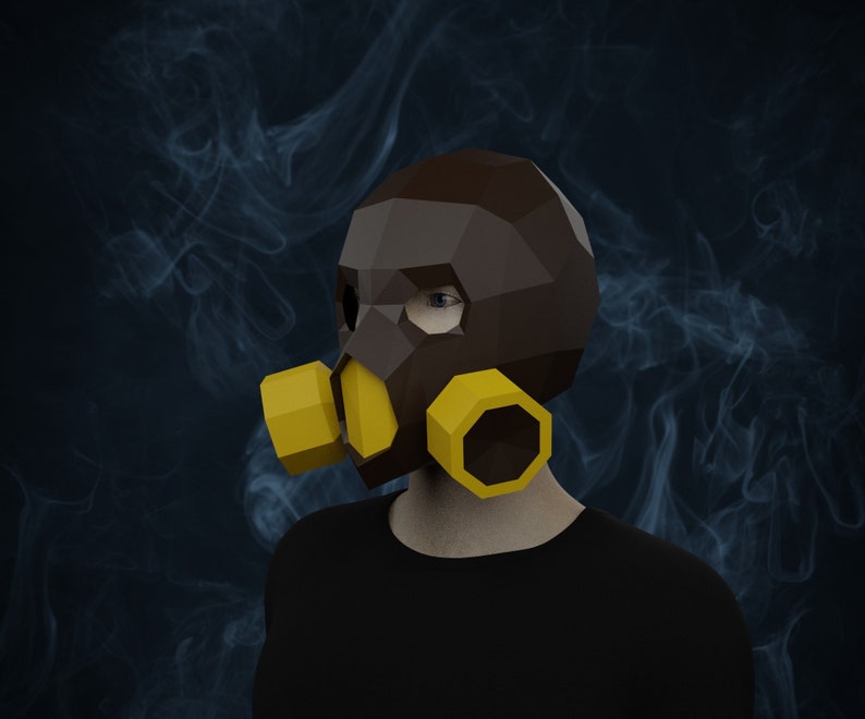 Papercraft MASK GAS 3D Paper Costume Template Diy Paper | Etsy