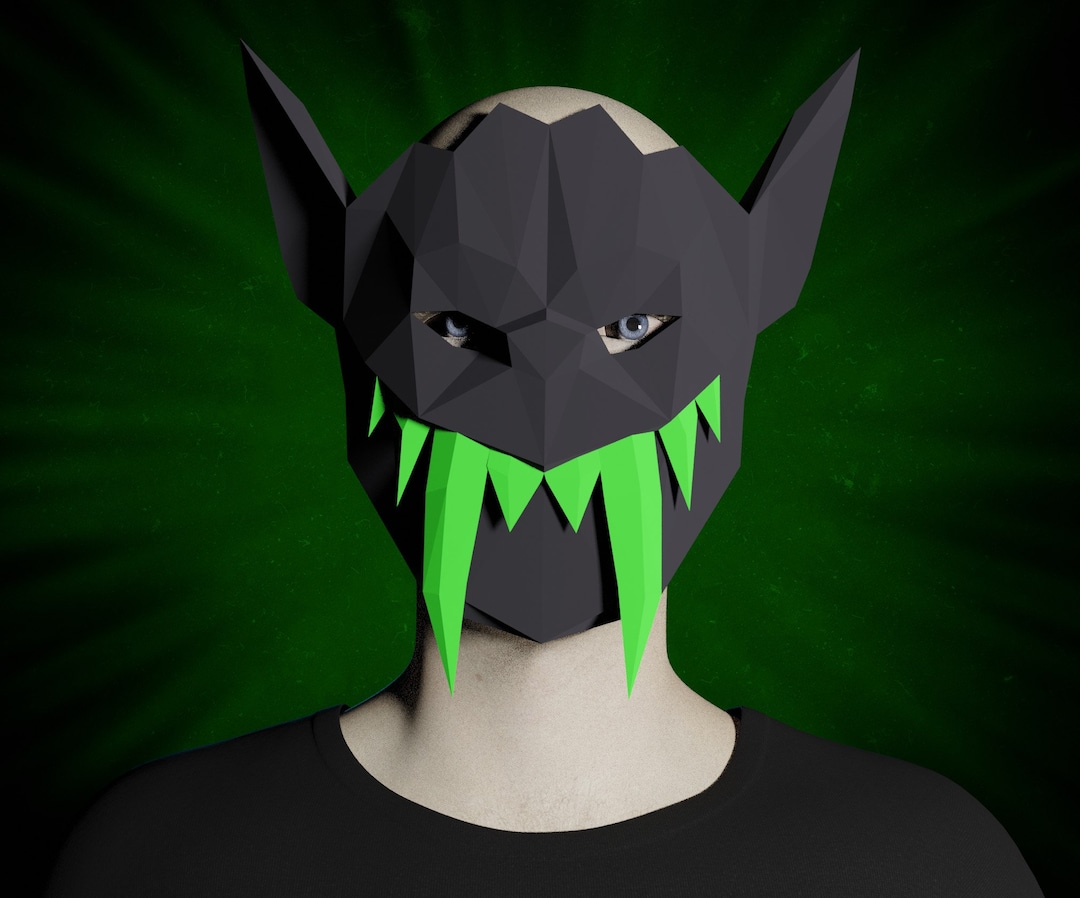 Vampire Bat MASK PAPERCRAFT, Diy 3d Low Poly Animal Craft, Printable ...