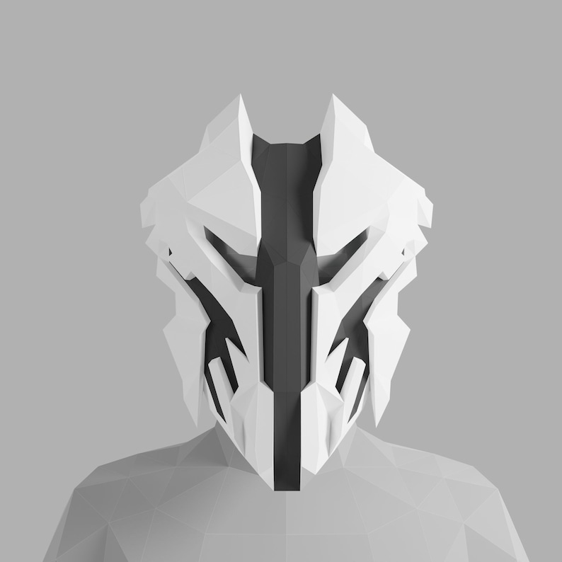 White Mech PAPERCRAFT MASK PDF Pattern, 3D Costume, Printable Diy ...