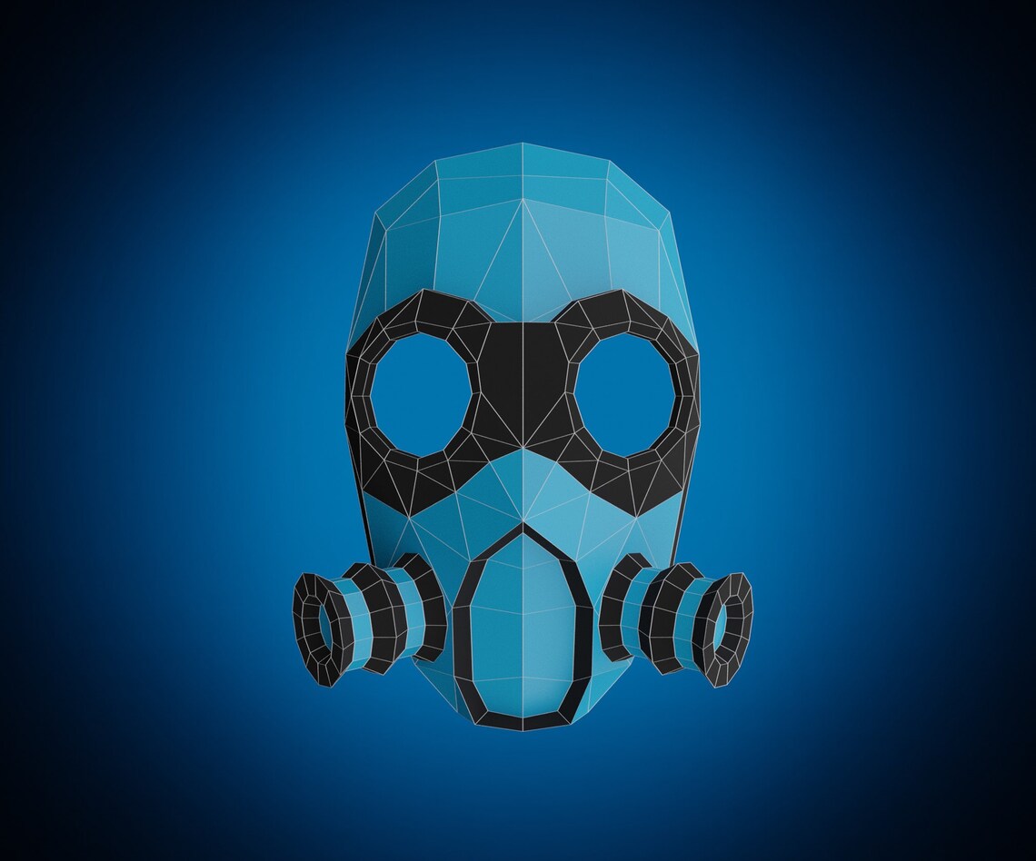 Papercraft Steampunk GAS MASK 3D paper costume template Diy | Etsy