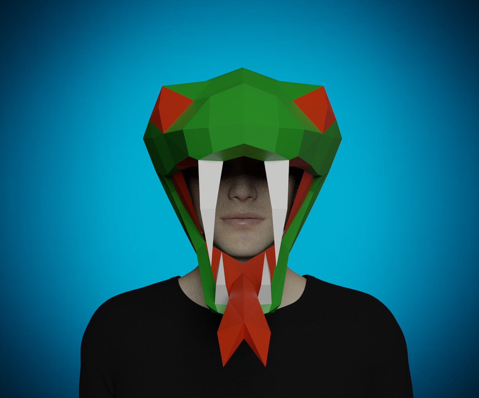 SNAKE MASK PAPERCRAFT 3D Serpent Costume Printable Diy - Etsy