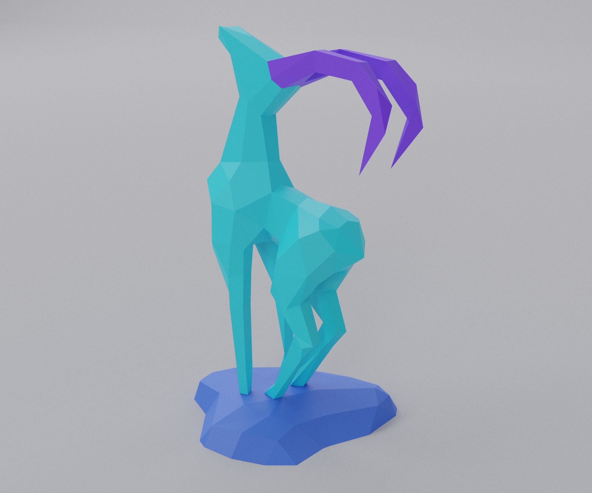 Wild GOAT PAPERCRAFT Template Diy 3d Paper Craft Pdf - Etsy