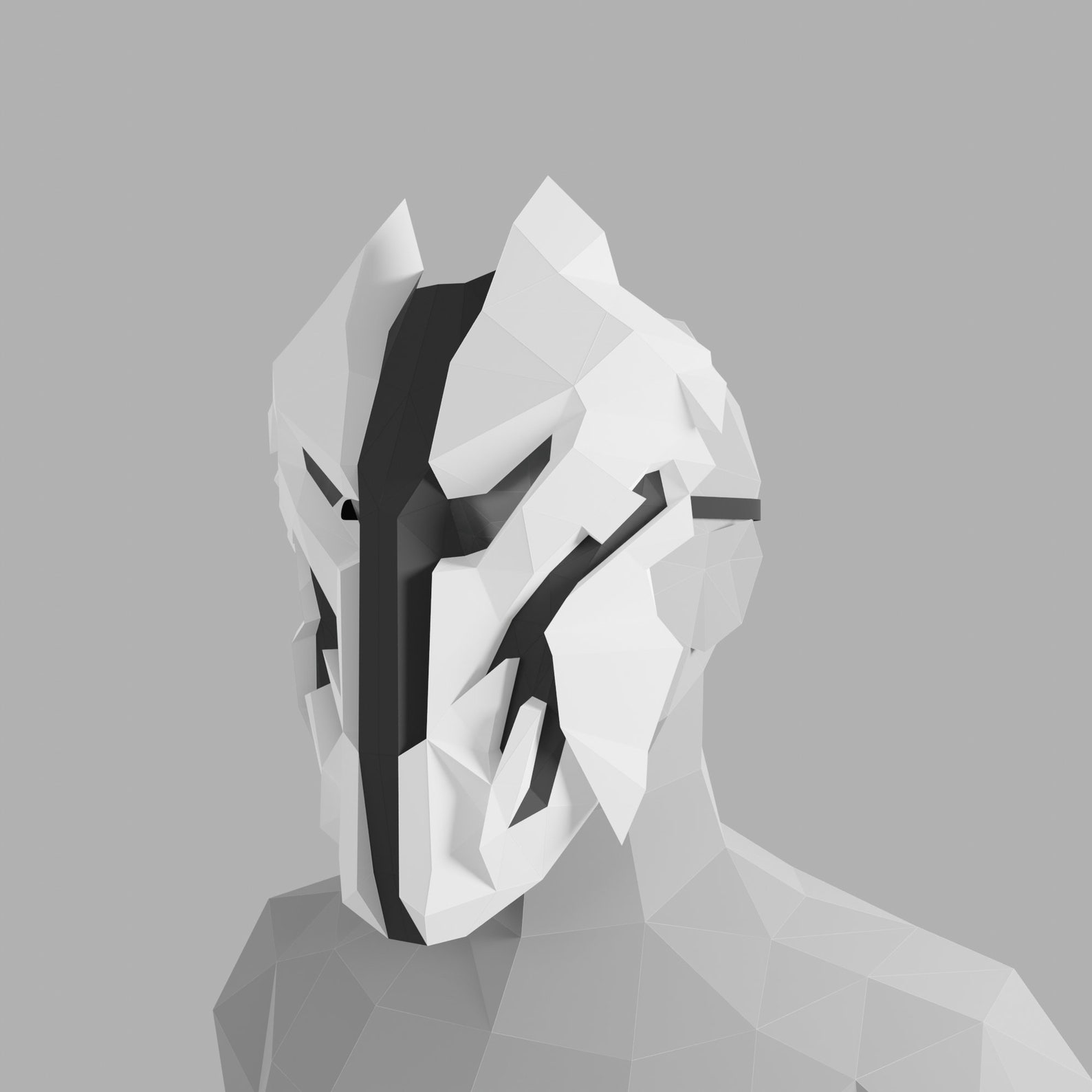 White Mech PAPERCRAFT MASK PDF Pattern, 3D Costume, Printable Diy ...