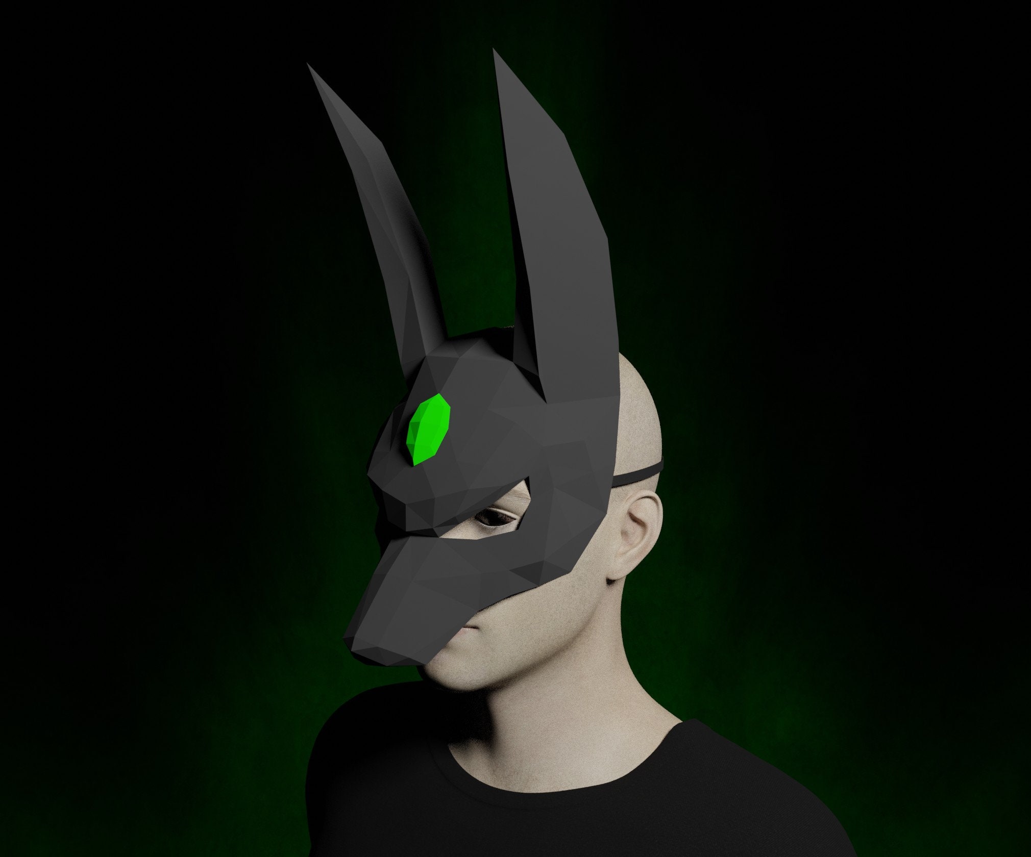 ANUBIS Half-mask DIY Adult Masquerade Mask 3d Papercraft - Etsy