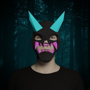 Neon Demon MASK PAPERCRAFT 3D, Printable TEMPLATE Pdf, Easy Diy Craft ...
