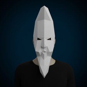 MOON MASK PAPERCRAFT Template, Printable Pdf Pattern for 3D Low Poly ...