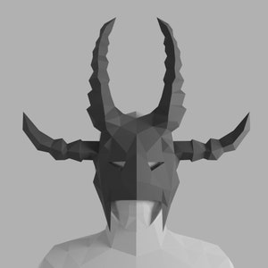 Cultist PAPERCRAFT MASK PDF Pattern, 3D Costume, Printable Diy Template ...