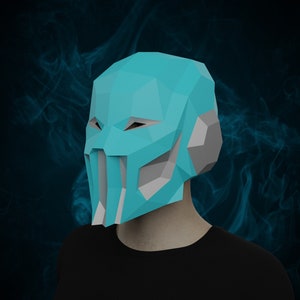 PAPERCRAFT Cyberpunk GAS MASK, Sci-fi 3D Paper Costume Template, Diy ...