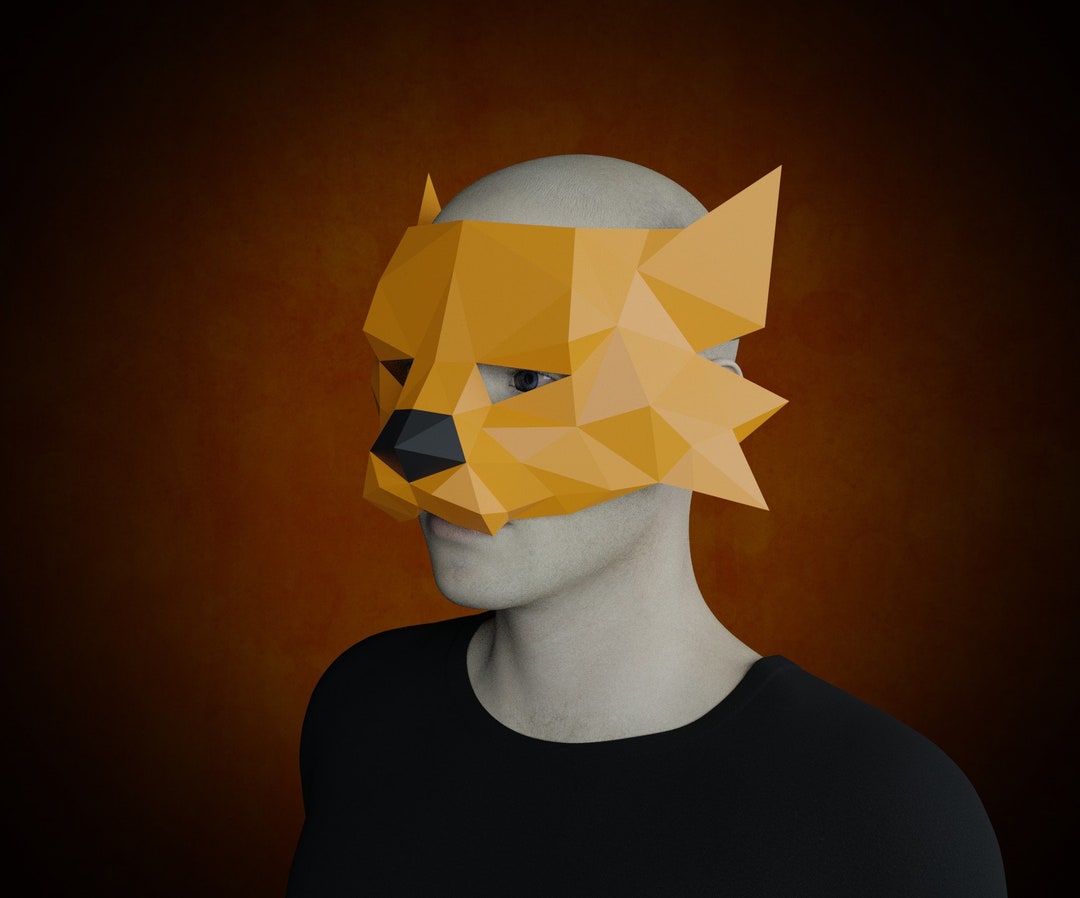 Cougar Half Mask, PAPERCRAFT 3d Template, Diy Adult Craft, Make Your ...
