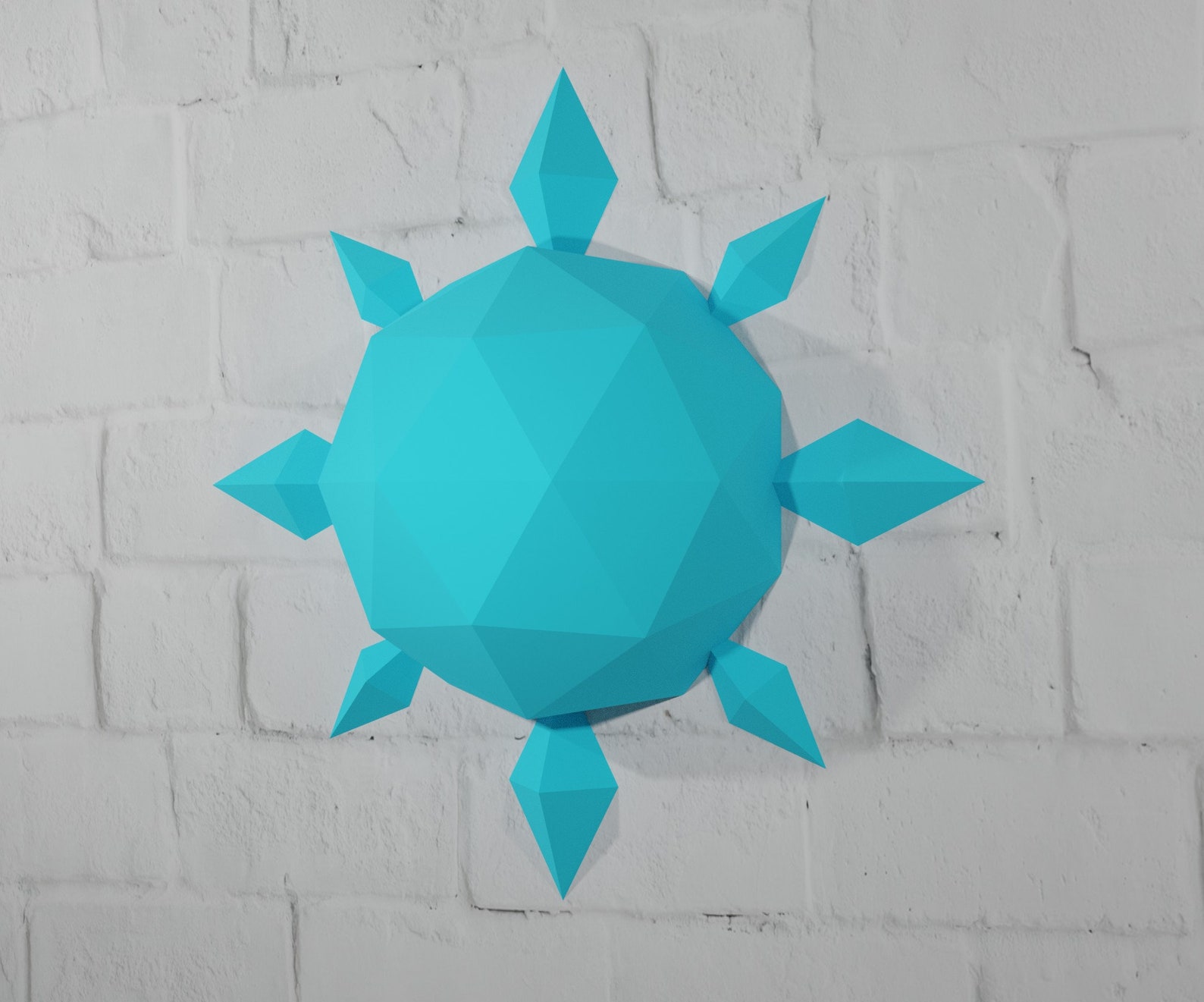 Pdf PAPERCRAFT 3D WALL DECOR Sun Star Printable Pdf | Etsy