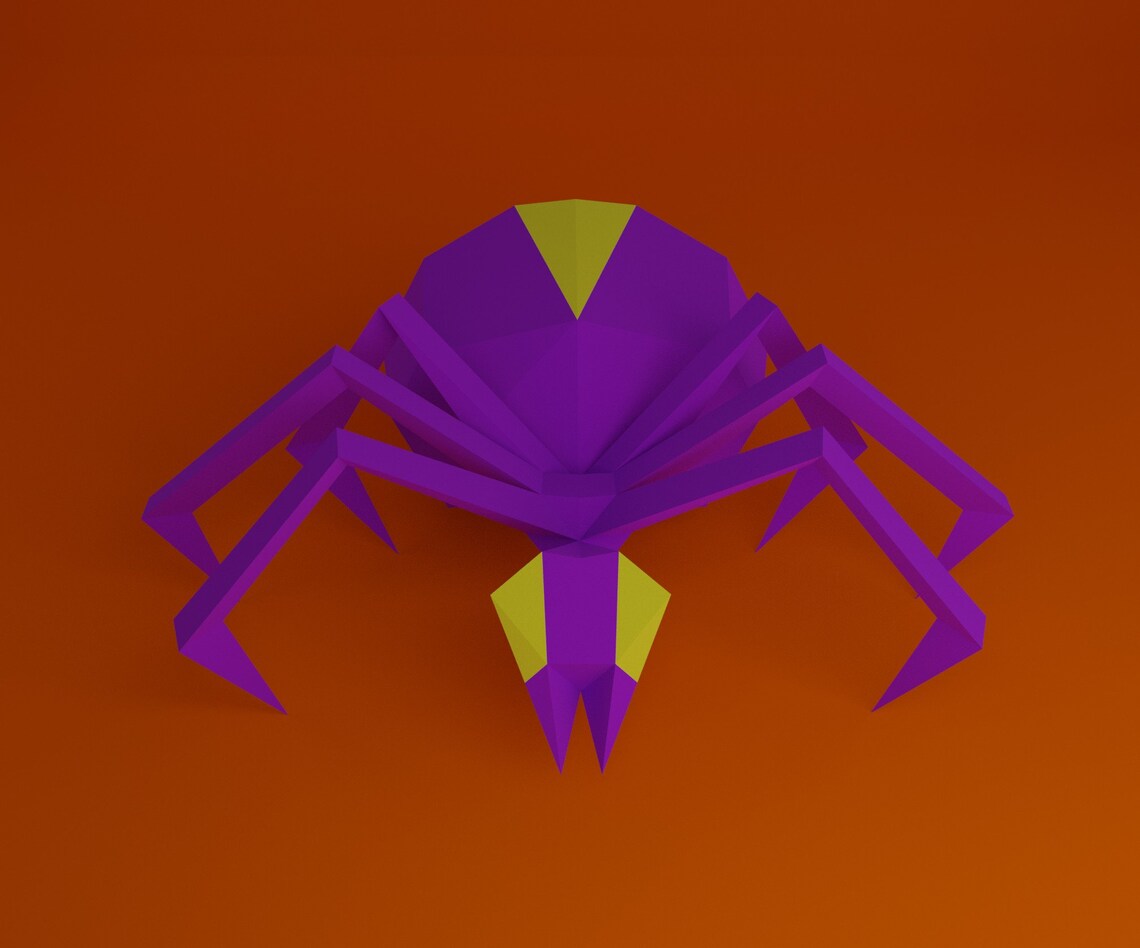 SPIDER PAPERCRAFT Template diy 3D paper craft pdf | Etsy
