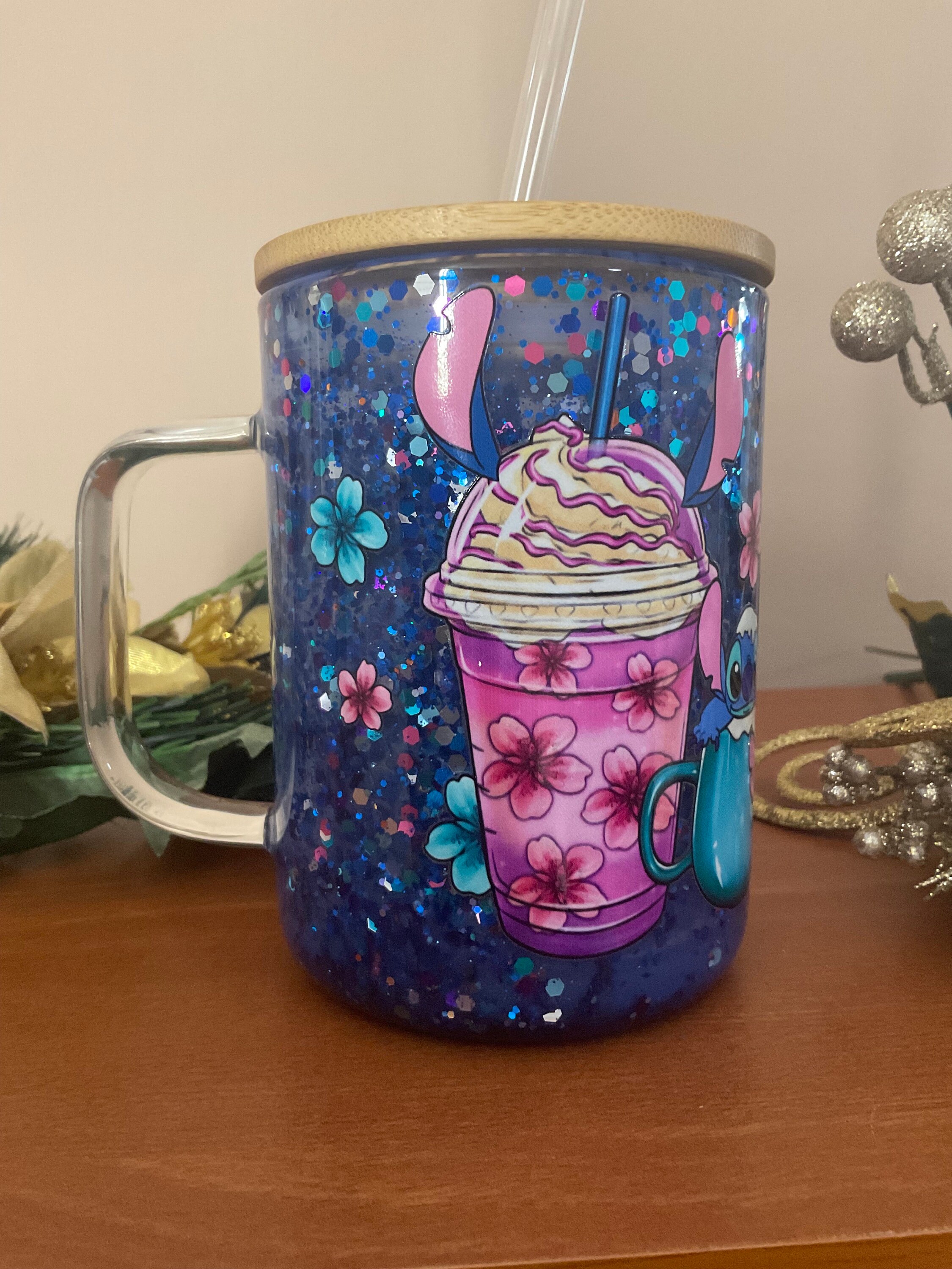 15oz Snow Globe Mug, 15oz Mug, Blue Alien Snowglobe, Slow Flow Snow ...