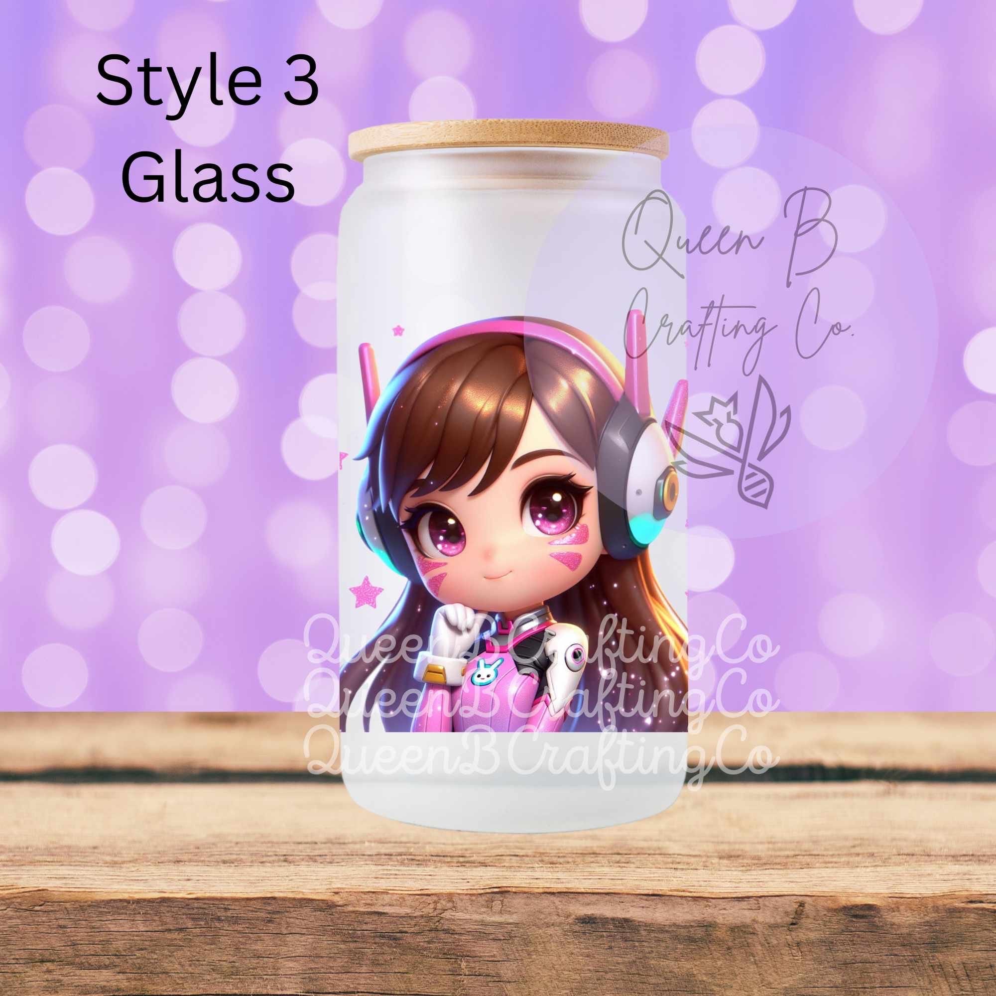Over Watch Mug, Over Watch Glass Cup, Dva Gift, Dva Cup, Gamer Girl Cup ...