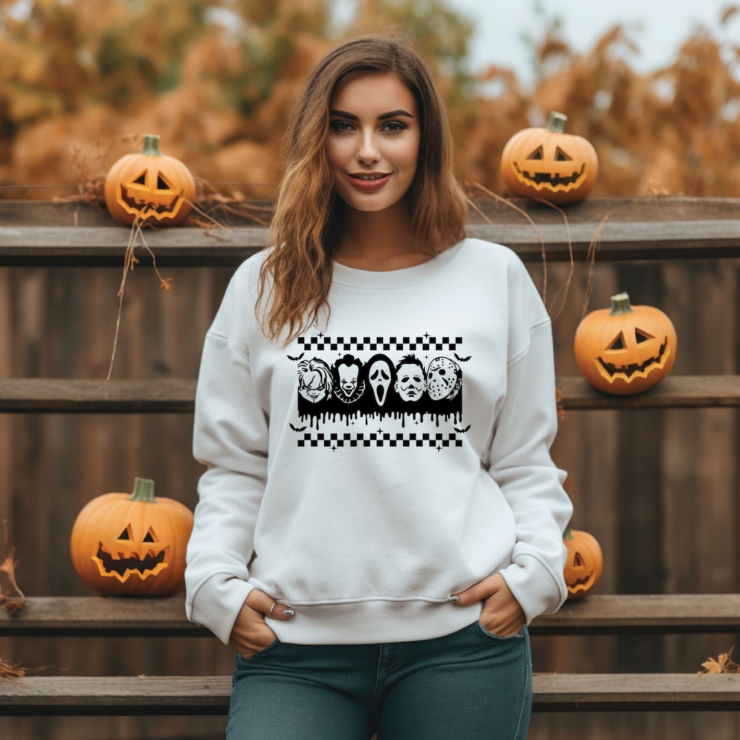 Spooky Vibe Sweater Horror Sweater Ghost Face Sweater Funny - Etsy