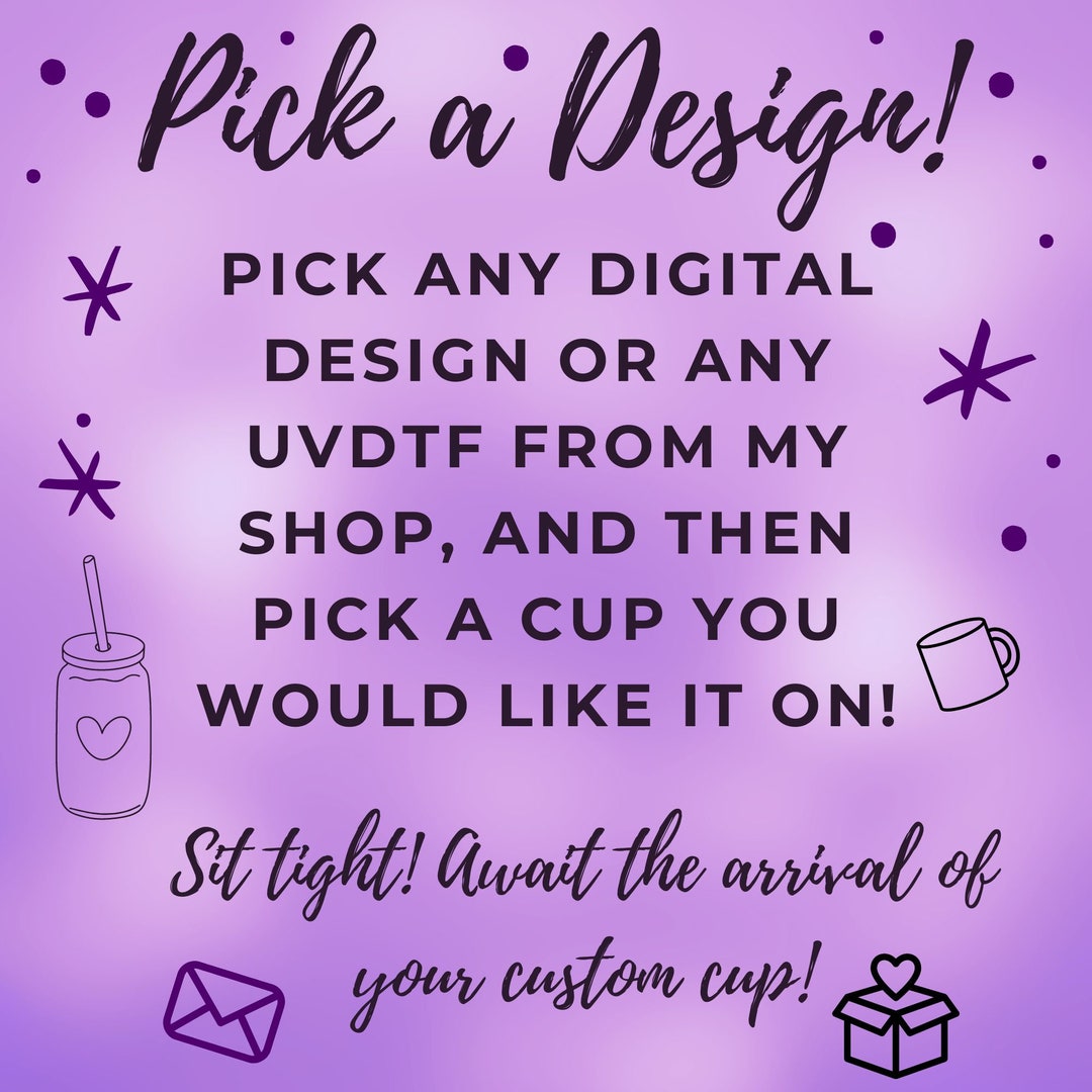 Custom Cup, Create Your Own Cup, UVDTF Cup, 24oz Snowglobe, 16oz Libbey ...