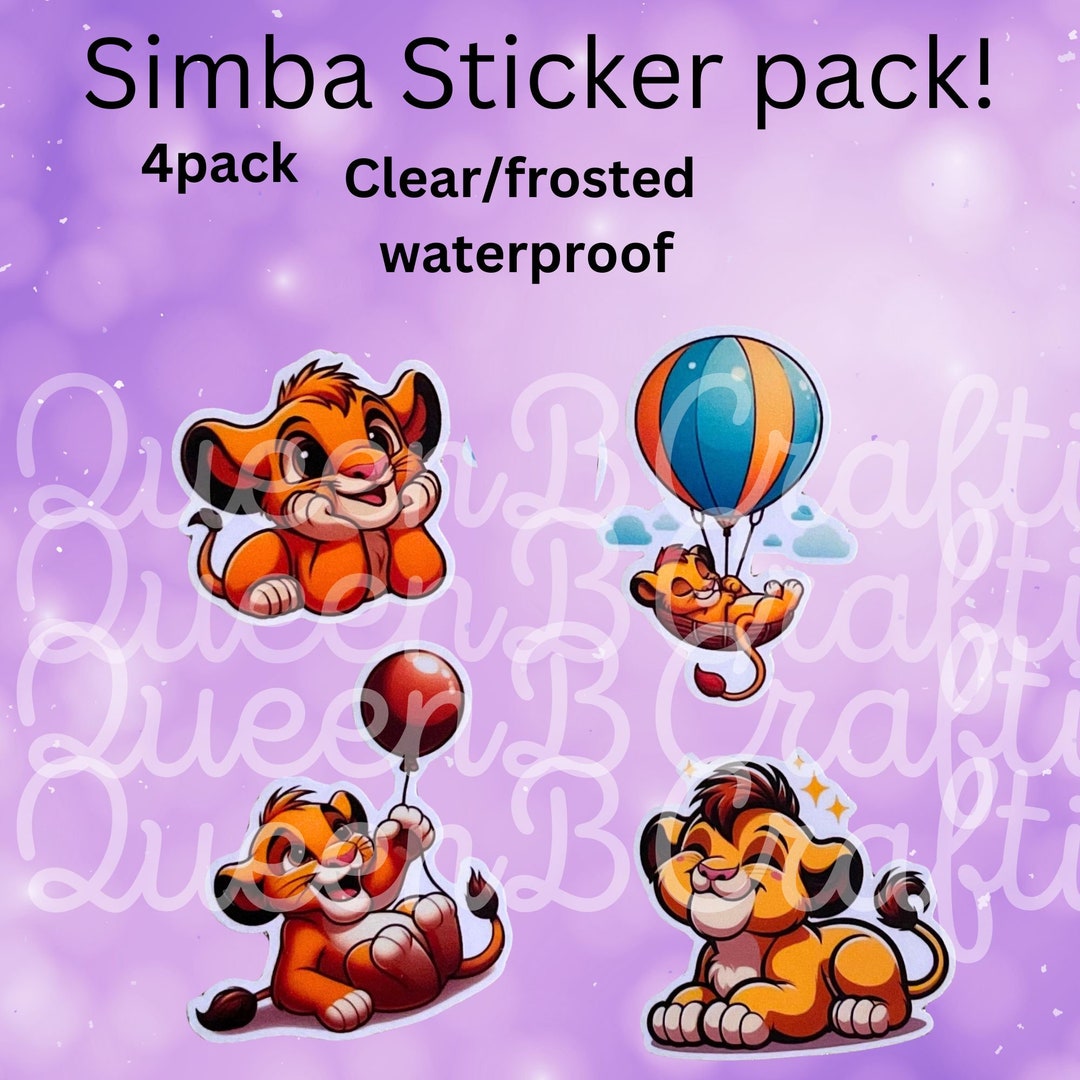 Lion Transparent Laptop Sticker Decal/ Simba Cellphone Journal Planner ...