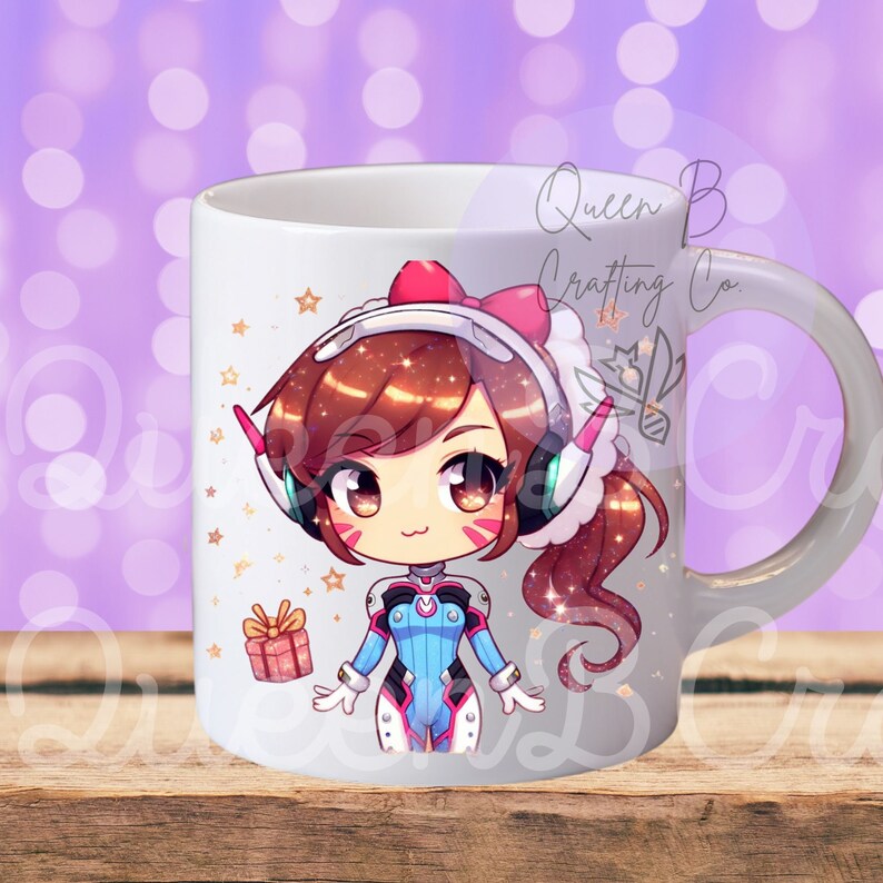 Over Watch Mug, Over Watch Glass Cup, Dva Gift, Dva Cup, Gamer Girl Cup ...