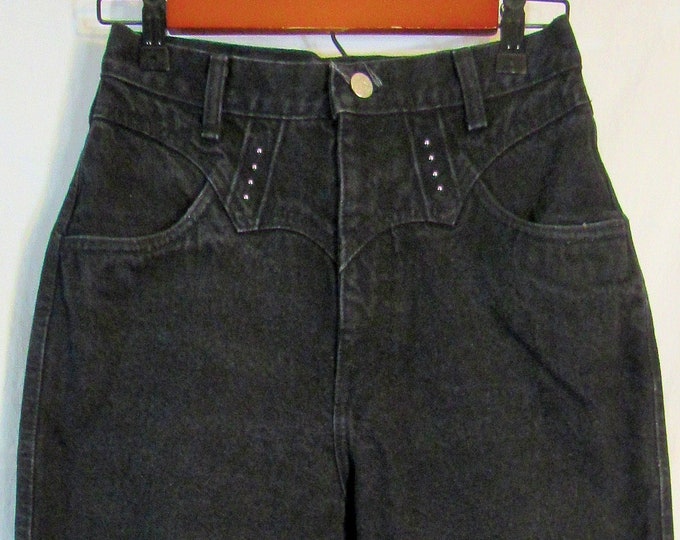 Rodeo 1990s Vintage Roper Women's High Waist Western Style Black Denim ...