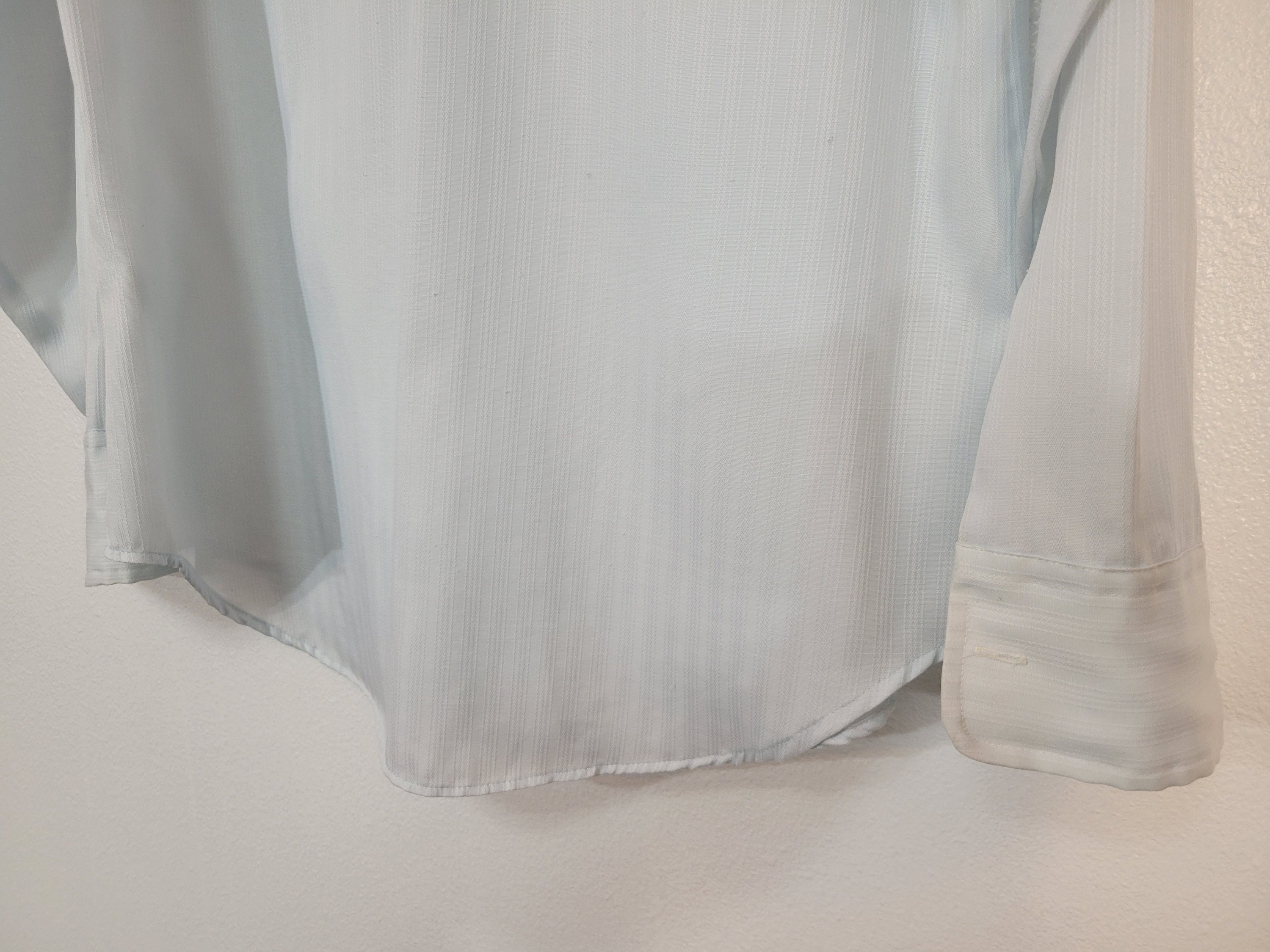Vintage 1980s Montgomery Ward Image of Silk Light Blue Textured Stripe ...