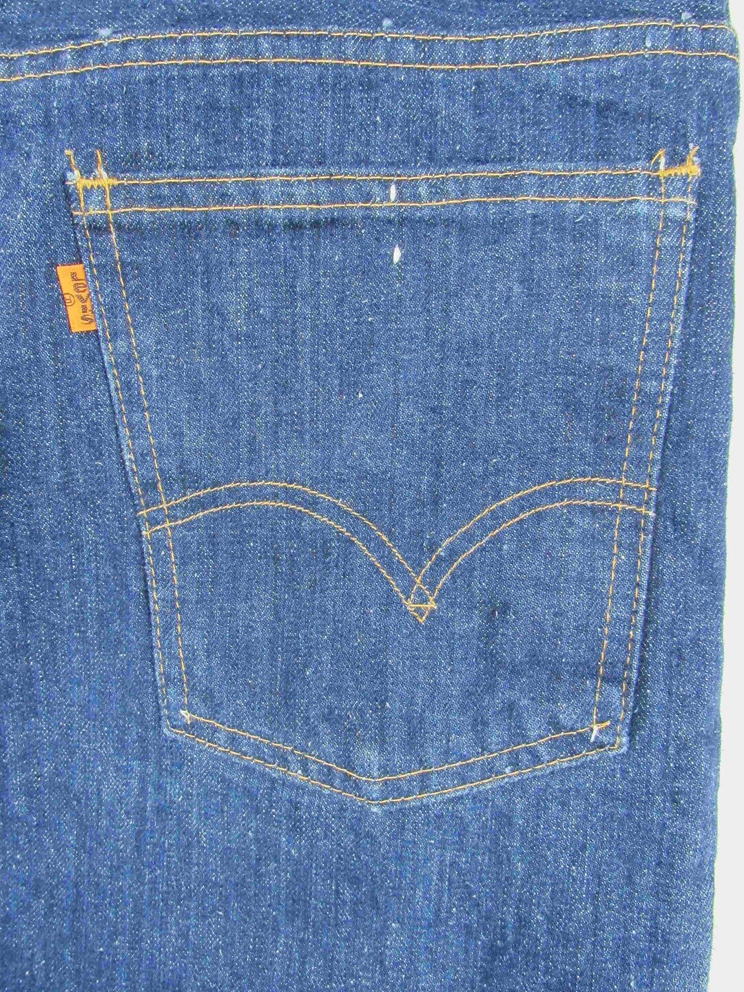 Groovy! 1970s Vintage Levi's 646 Men's Orange Tab Flare Leg Blue Denim Jeans, Size 38" X 30.5 ...