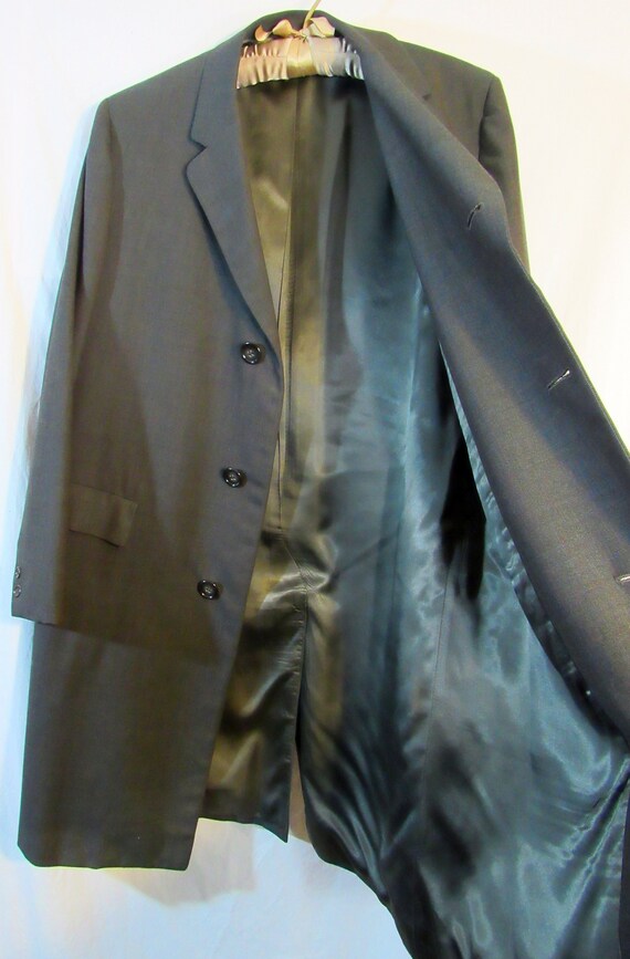 1950s 1960s Sovereign by Curlee Clothes Men's long Ov… - Gem