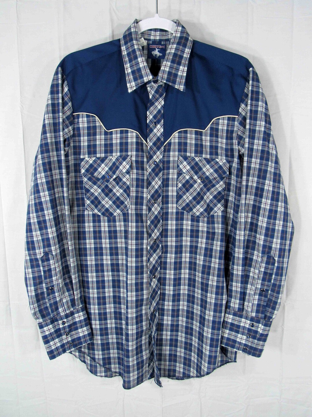 Dude 1980s Vintage Chute 1 by Karman, Men's Western Long Sleeve Snap ...