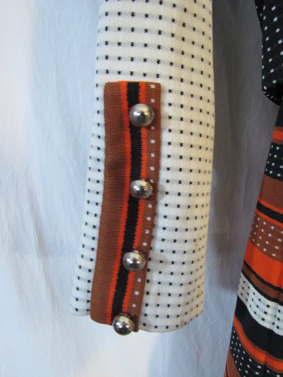 Vintage 1960s The Kollection Two Piece Orange and Bla… - Gem