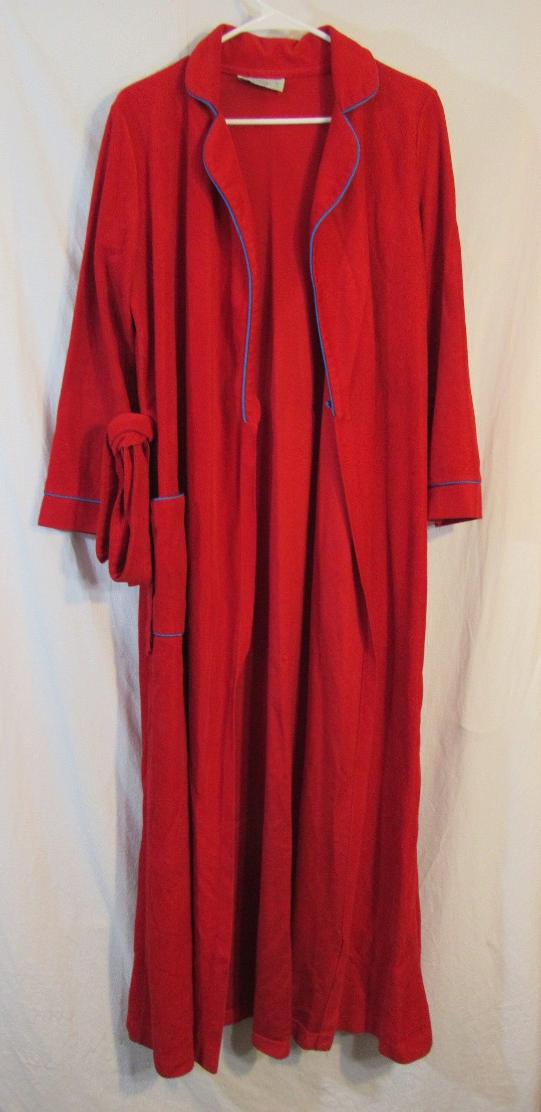 Royalcama for Jcpenney Vintage Red Chenille Belted Long Robe Men's L ...