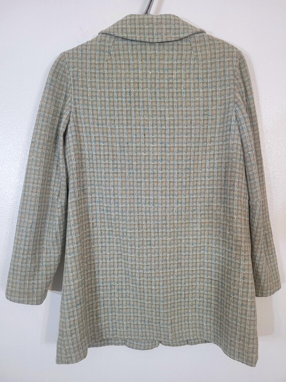 Vintage 1940s 50s Pendleton wool blue/tan textured we… - Gem