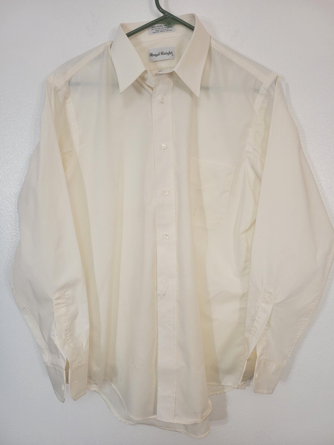 Vintage Unworn 1980s Royal Knight Cream Off-white Poly/cotton Long ...