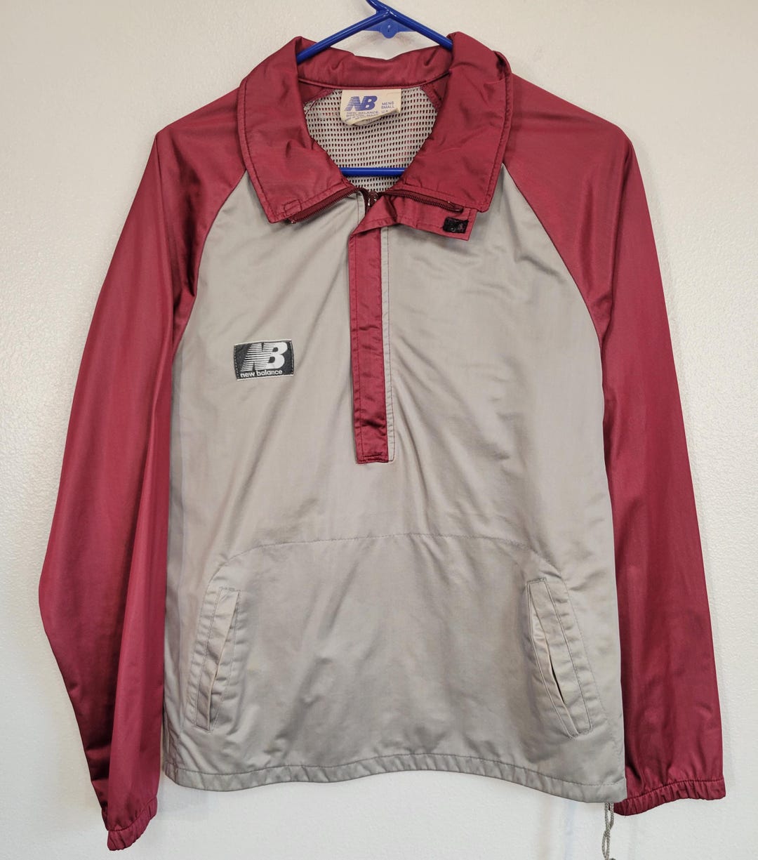 Vintage 1980s New Balance NB Men's S Vented 1/2 Zip Running Pullover ...