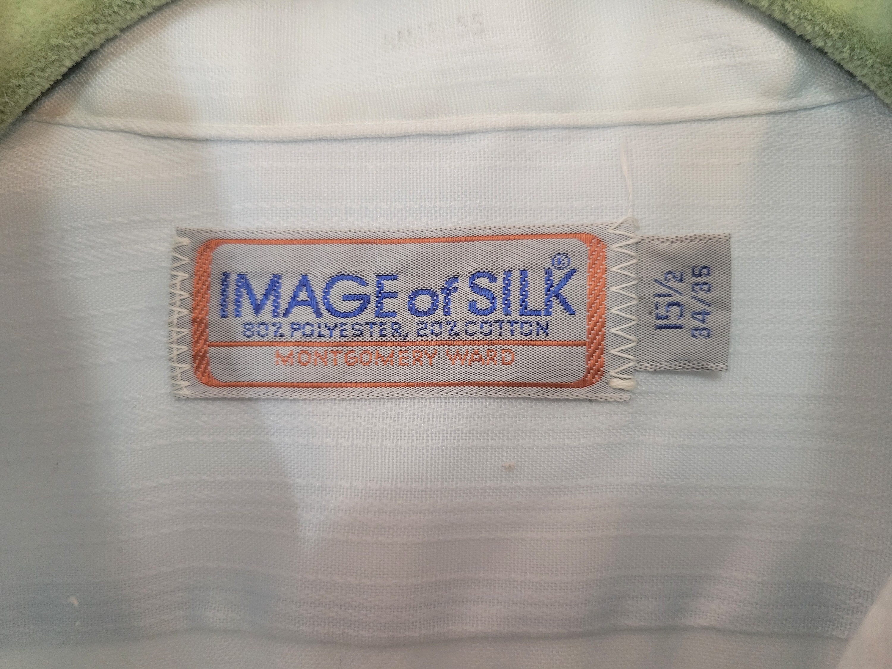 Vintage 1980s Montgomery Ward Image of Silk Light Blue Textured Stripe ...