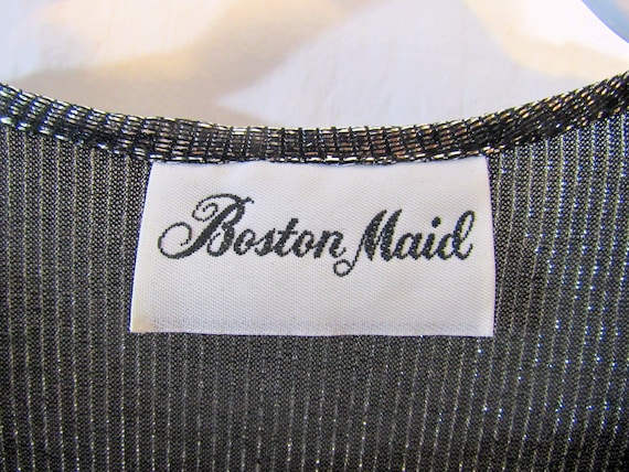 Disco! 1980s Vintage Boston Maid Women's Silver Spark… - Gem