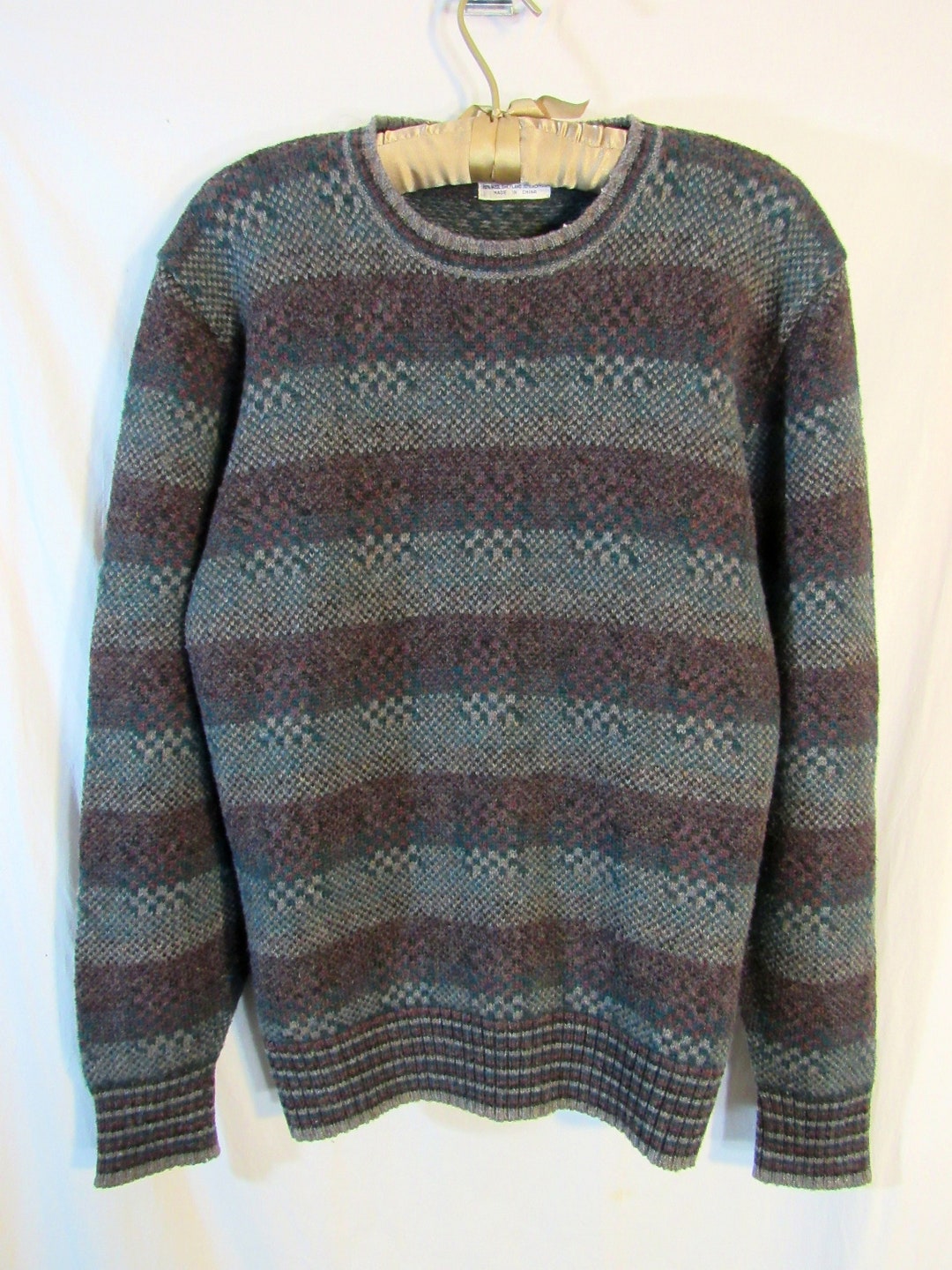 Late 80s to Early 90s Vintage Arrow Brigade Men's Shetland Wool Blend ...