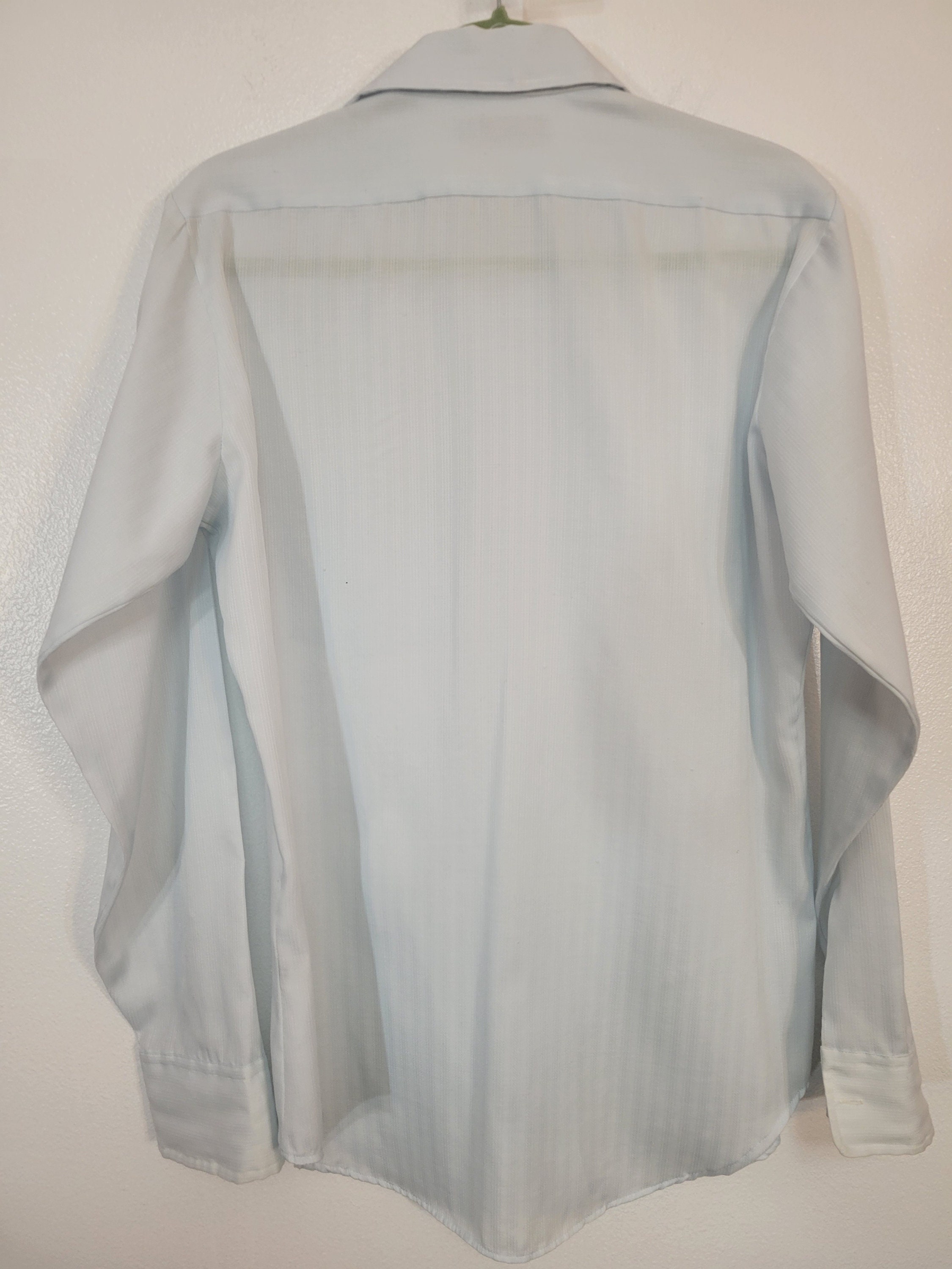 Vintage 1980s Montgomery Ward Image of Silk Light Blue Textured Stripe ...