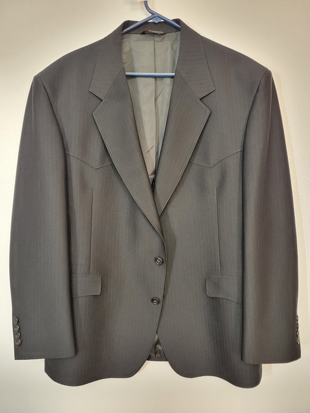 Dude It's a Vintage 1980s Warren Sewell Black Textured Stripe Weave ...