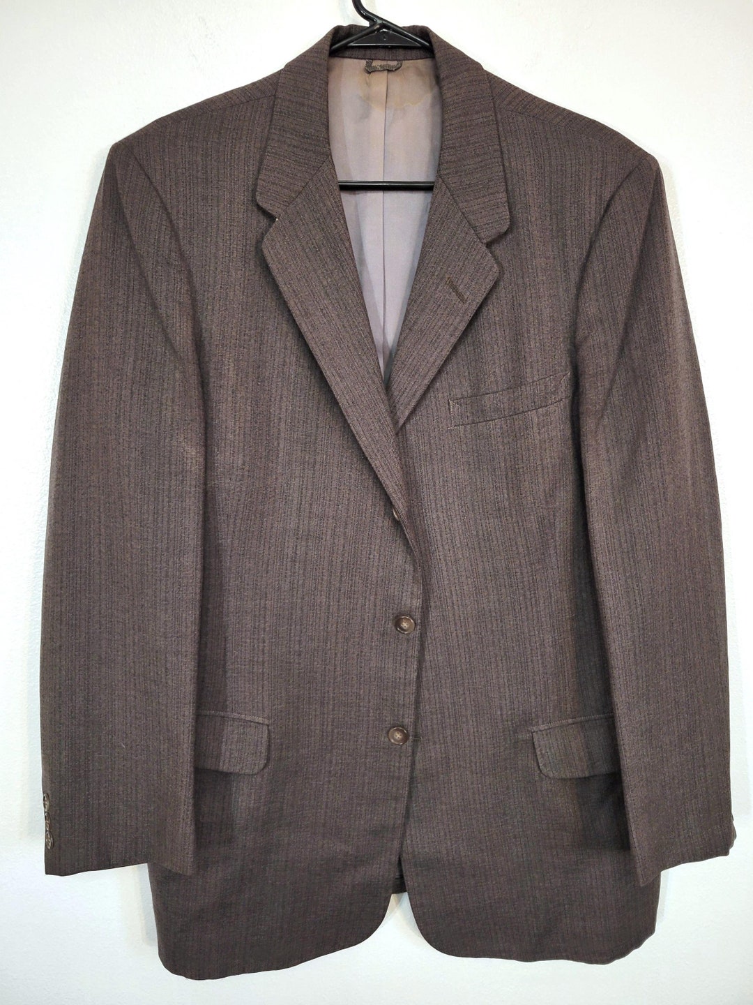 Vintage 1950s Monarch Clothing, Billings, MT, Brown Striated Wool ...