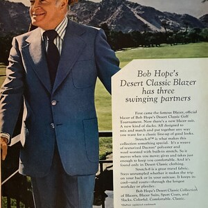 Bob Hope's Desert Classic Blazer Sport Coat by Hart Schaffner & Marx ...