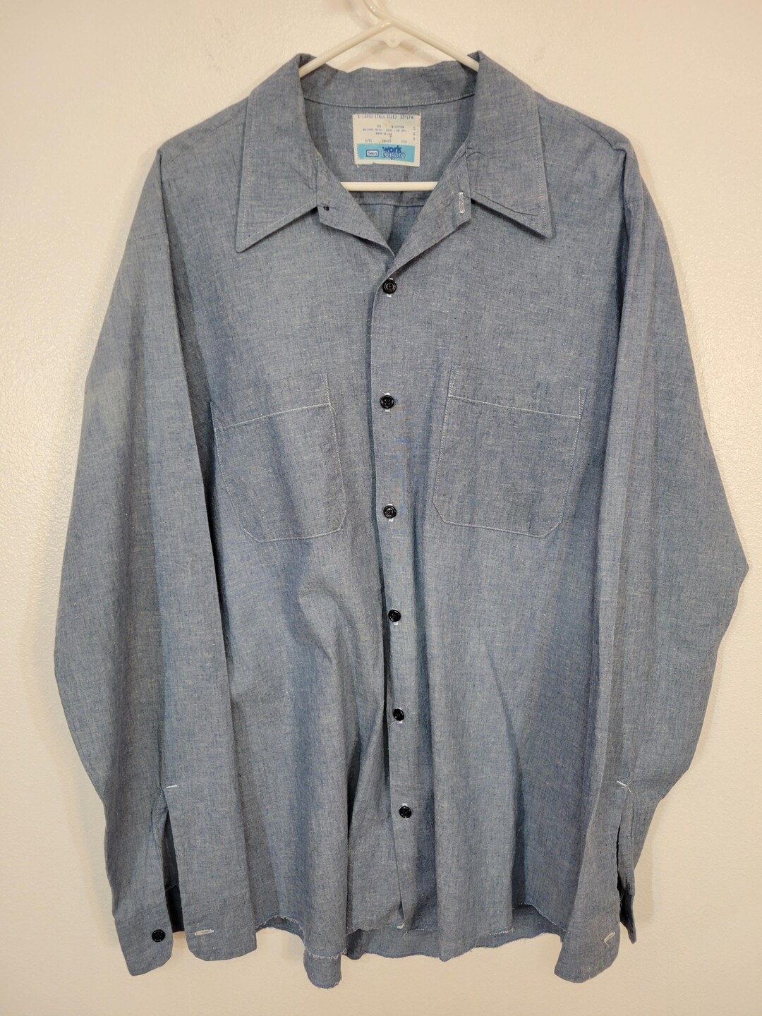 Vintage 1980's Sears Work Leisure XL Tall Size Men's Button Front ...