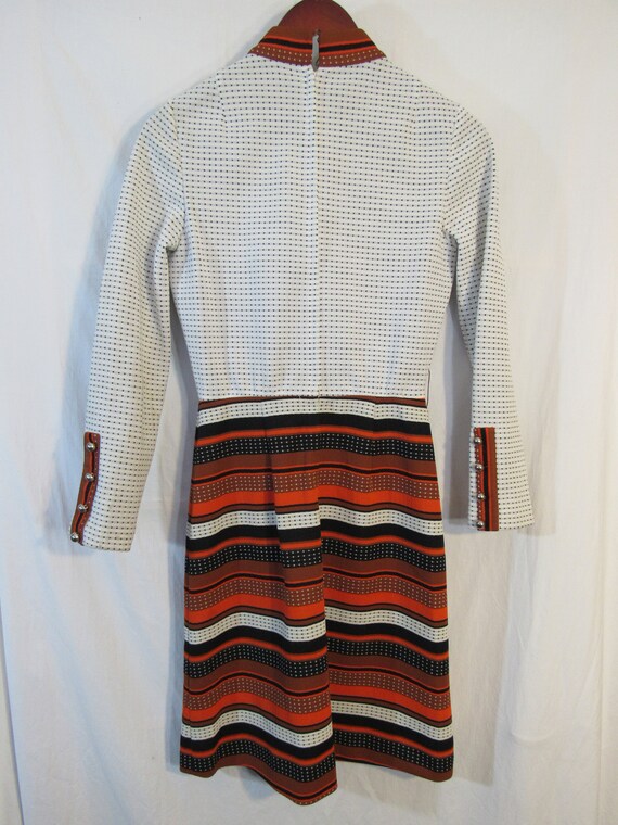 Vintage 1960s The Kollection Two Piece Orange and Bla… - Gem