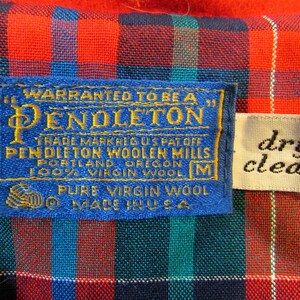 Late 60s to Early 70s Vintage Pendleton Men's Caped Wool Zip Front Bomber Style Jacket W/ Plaid ...
