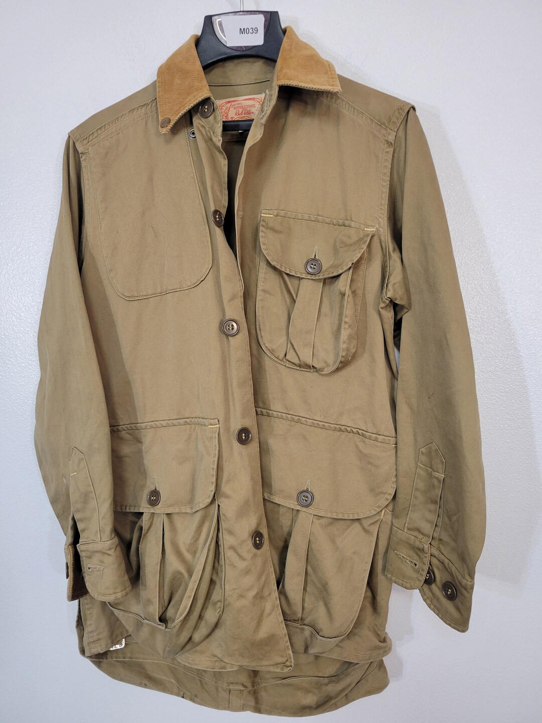 Vintage 1950s Bob Allen Tan Galey Lord Klondike Fabric Hunting Shooting ...