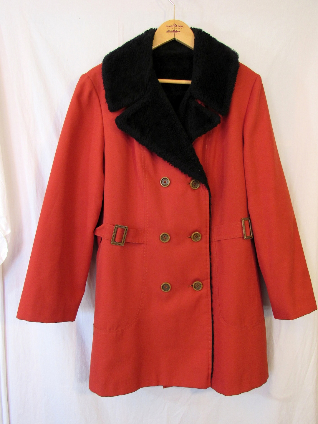Hip and mod! Vintage 1960s Montgomery Ward Women's Double Breast Red ...