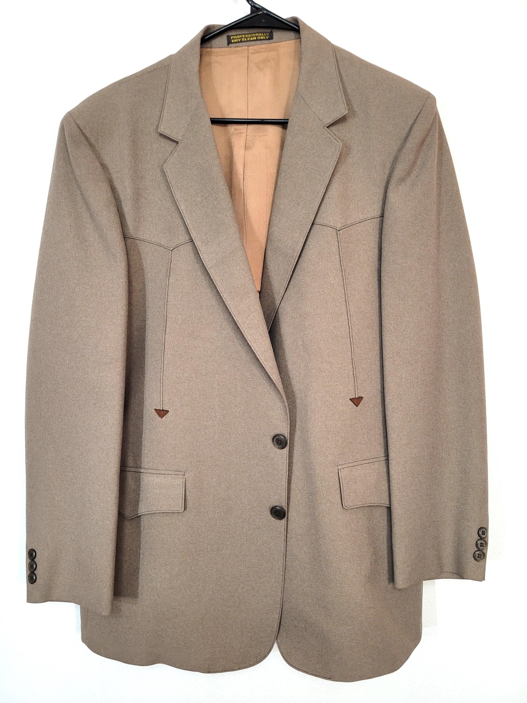 Vintage 1980s RCC Western Wear Tan Polyester 2-button Sport Coat Jacket ...