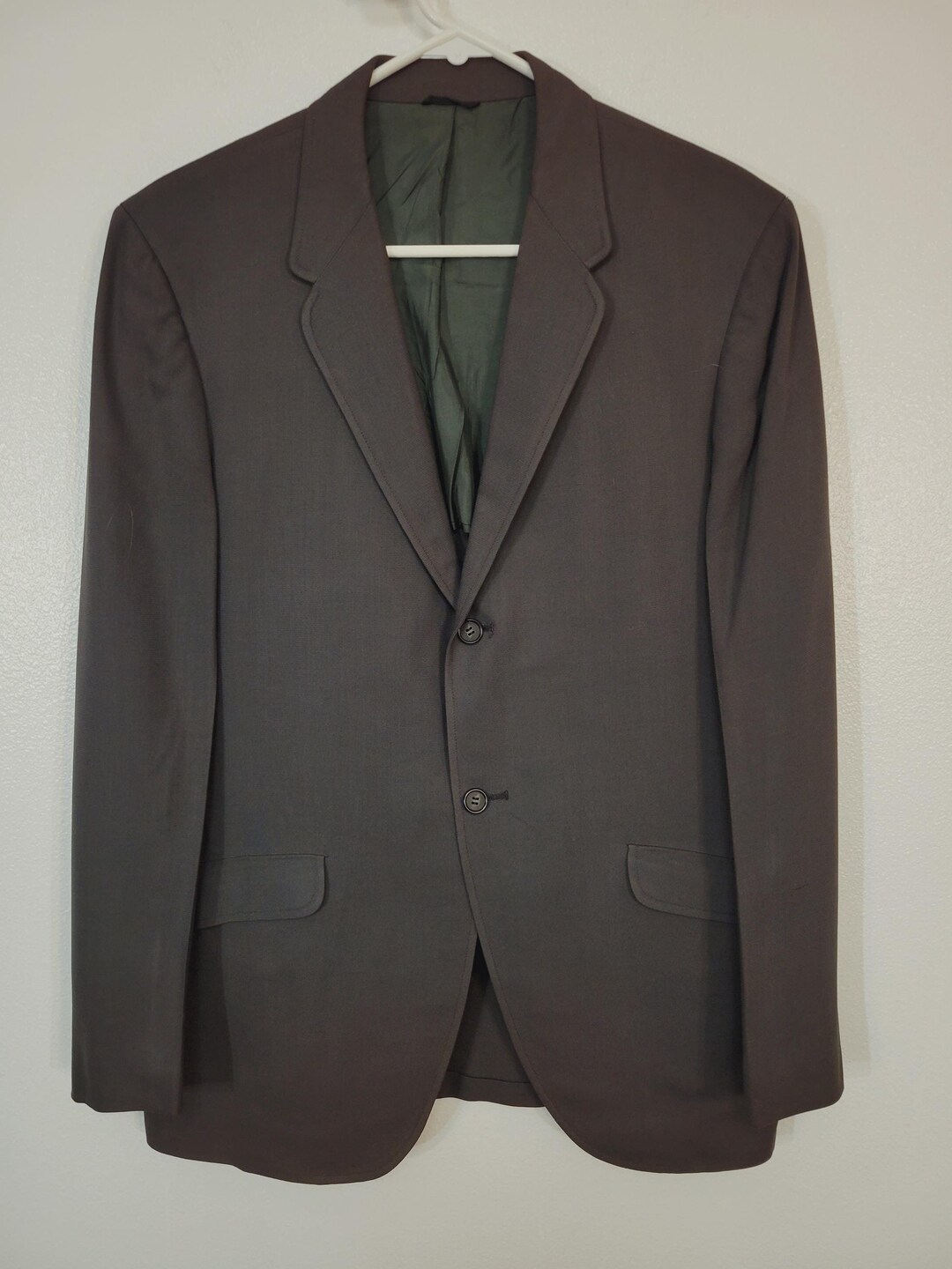 Vintage 1960s Alma Mater Style Clothes Dark Gray Green 2-button Sport ...