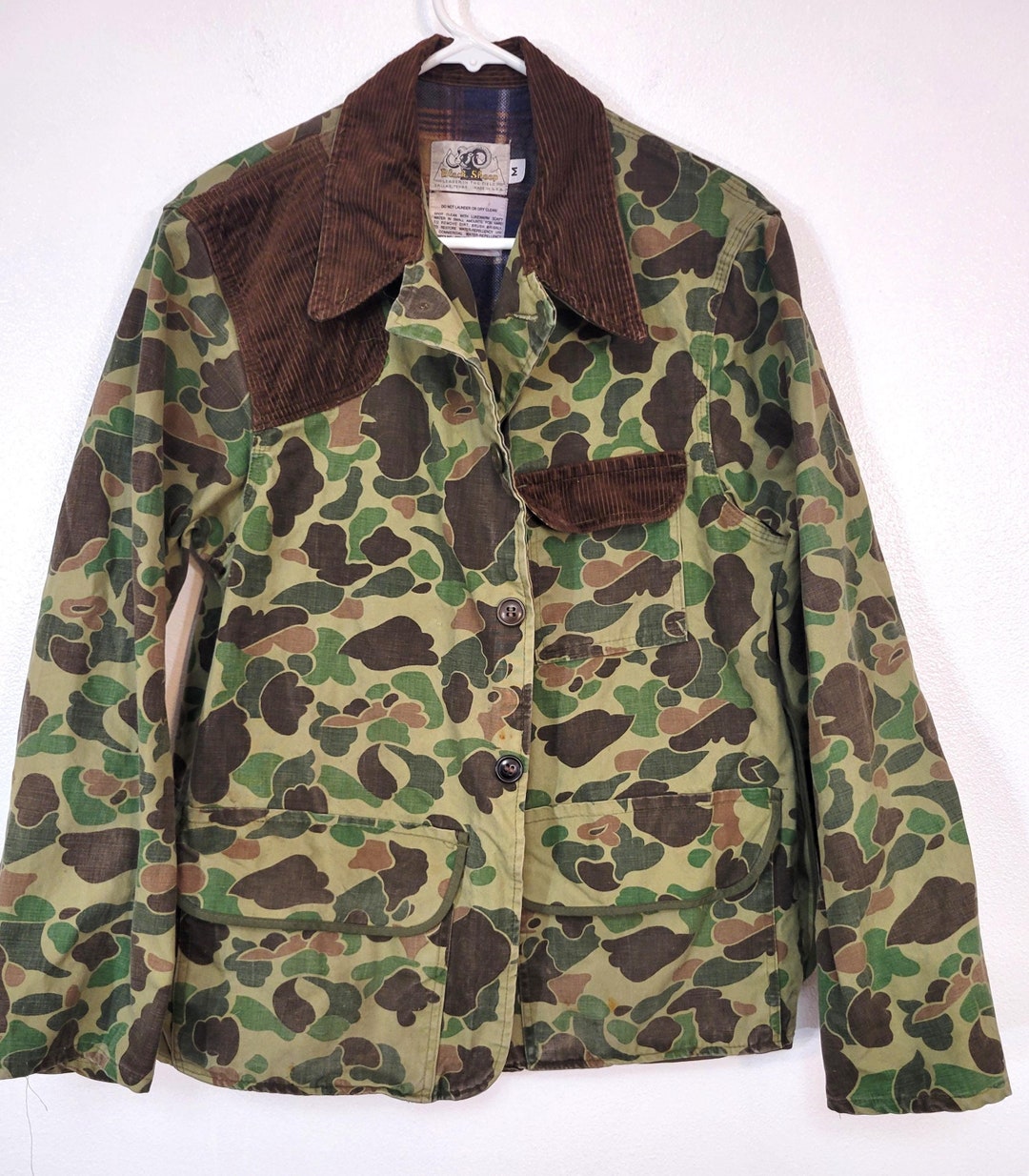 Vintage 1970s Black Sheep Duck Camo Water Repellent Cotton Shooting ...