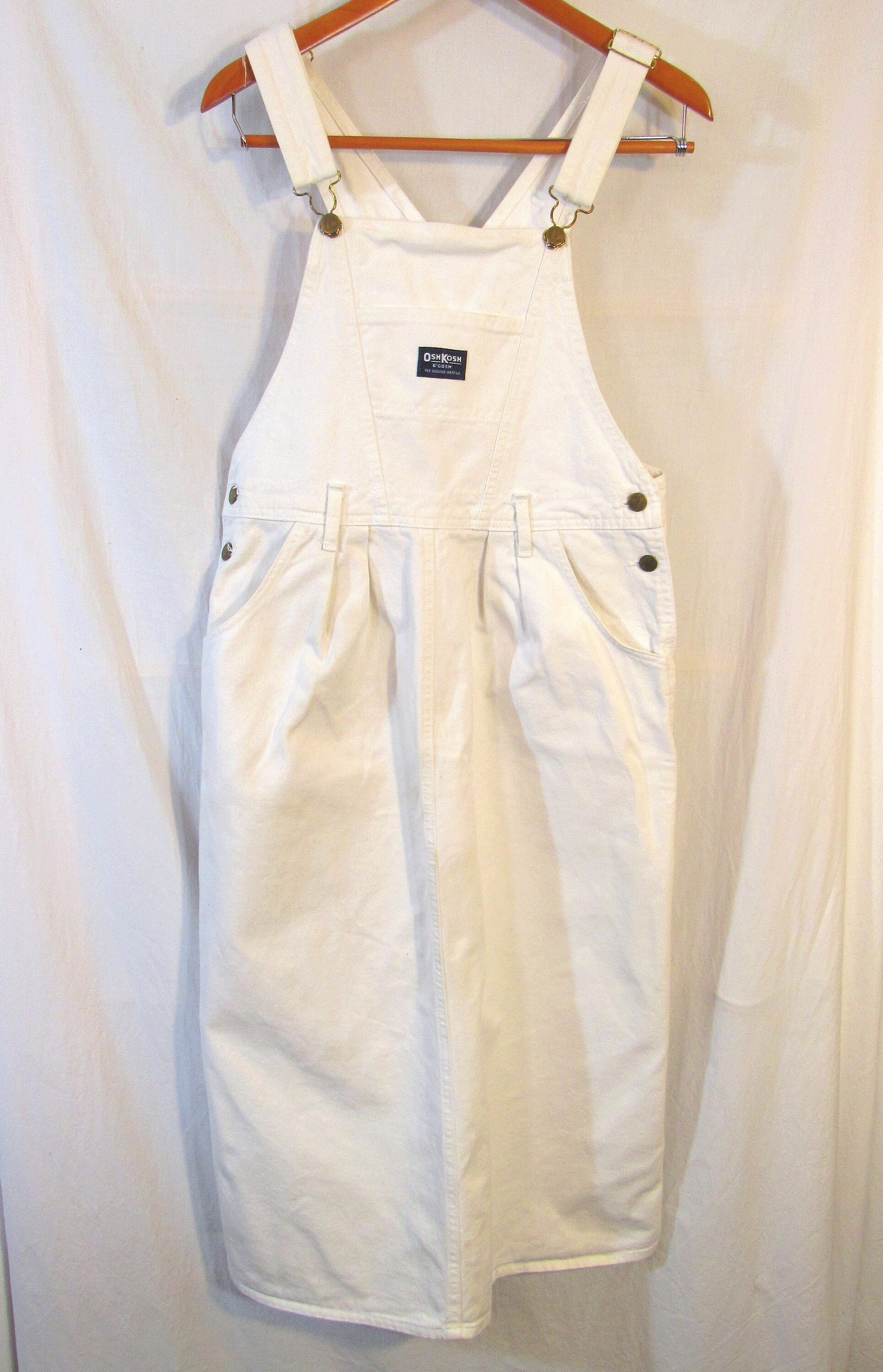 White Bib Overall Skirt - Etsy