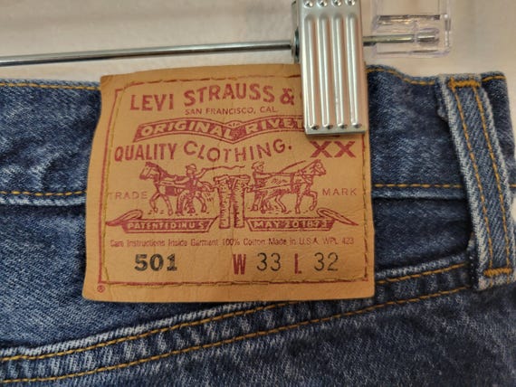 Vintage 1996 Levi's 501 501-0115 red label button fly… - Gem